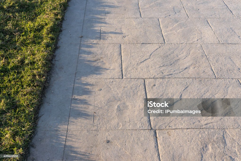 Dicap Trotoar Beton Pola Batu Tulis Luar Ruangan Warna Penampilan