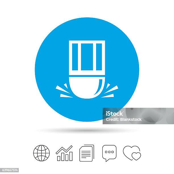 Eraser Icon 연필 선 지우기 Symbol 교육에 대한 스톡 벡터 아트 및 기타 이미지 교육 기하 도형 대화 풍선