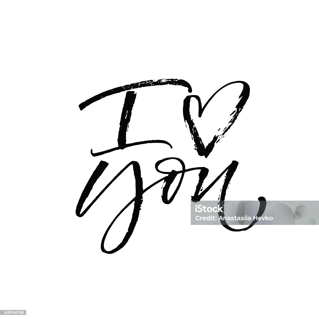 I Love You Postcard Stock Illustration Download Image Now Abstract