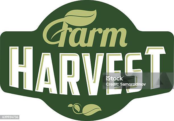Ernte Von Farmvorlagen Stock Vektor Art Und Mehr Bilder Von