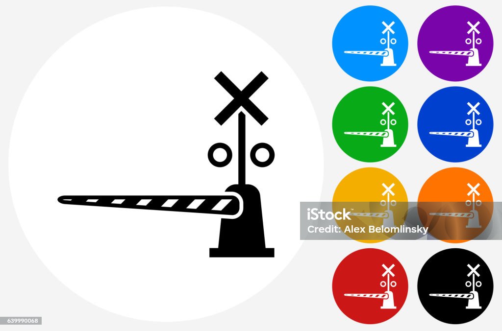 Ikon Perlintasan Kereta Api Pada Tombol Lingkaran Warna Datar Ilustrasi ... Ikon Perlintasan Kereta Api Pada Tombol Lingkaran Warna Datar Ilustrasi ...
