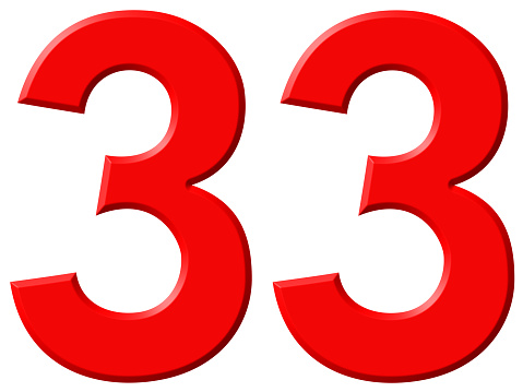 Photo libre de droit de Chiffre 33 Trentetrois Isolé Sur Fond Blanc 3d ... Photo libre de droit de Chiffre 33 Trentetrois Isolé Sur Fond Blanc 3d ...