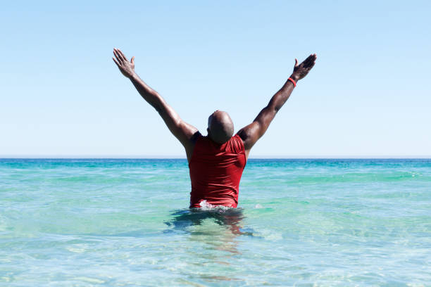 Free picture: man, standing, swimming, water, ocean