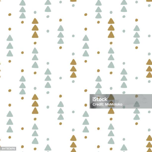 Pola Suku Geometris Yang Digambar Dengan Tangan Yang Mulus Dengan