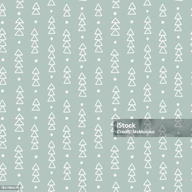 Pola Suku Geometris Yang Digambar Dengan Tangan Yang Mulus Dengan