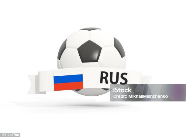 Bendera Rusia Sepak Bola Dengan Spanduk Dan Kode Negara Foto Stok ... Bendera Rusia Sepak Bola Dengan Spanduk Dan Kode Negara Foto Stok ...