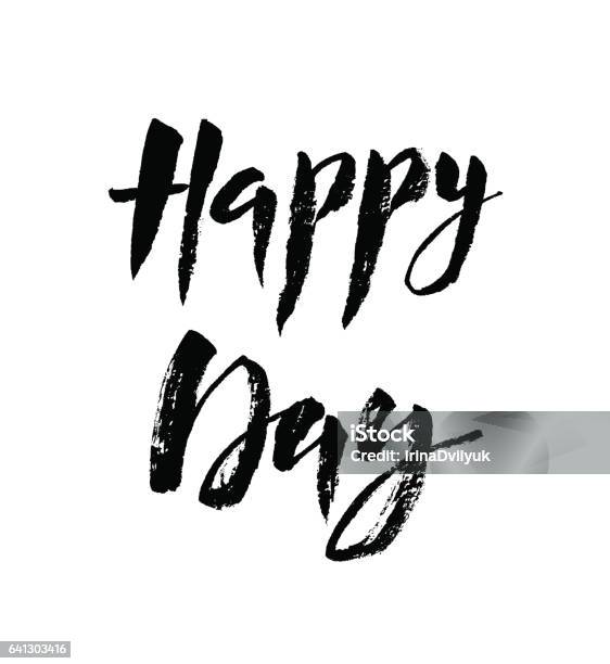 Kartu Ucapan Selamat Hari Dengan Kaligrafi Ilustrasi Stok Unduh