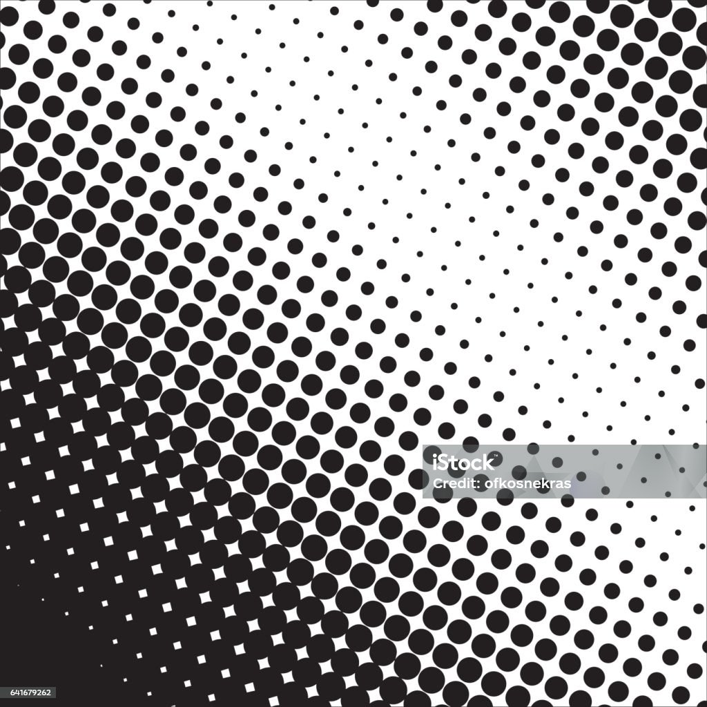 Abstract Geometric Black And White Graphic Design Print Halftone