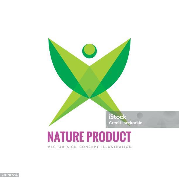 Produit De La Nature Illustration Vectorielle Logo Modèle Concept Signe