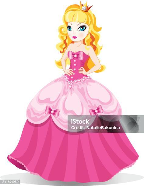 Princess In Pink Dress Stock Illustration Download Image Now Adult