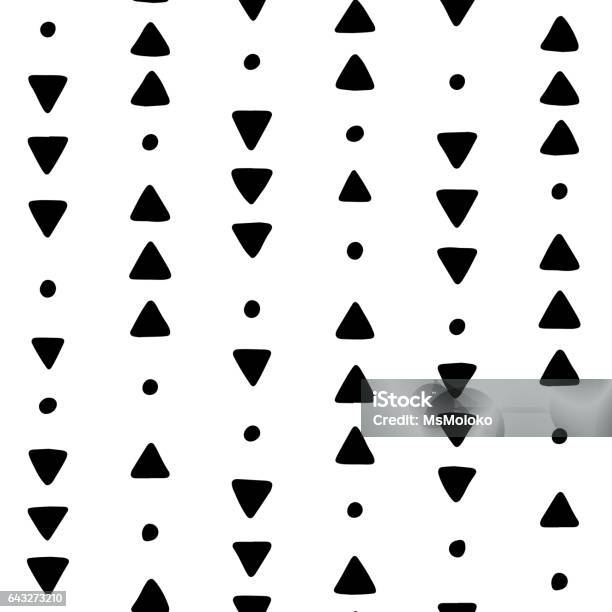 Pola Suku Geometris Yang Digambar Dengan Tangan Yang Mulus Dengan