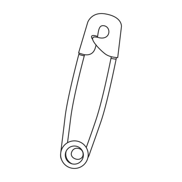 Safety Pin Coloring Page