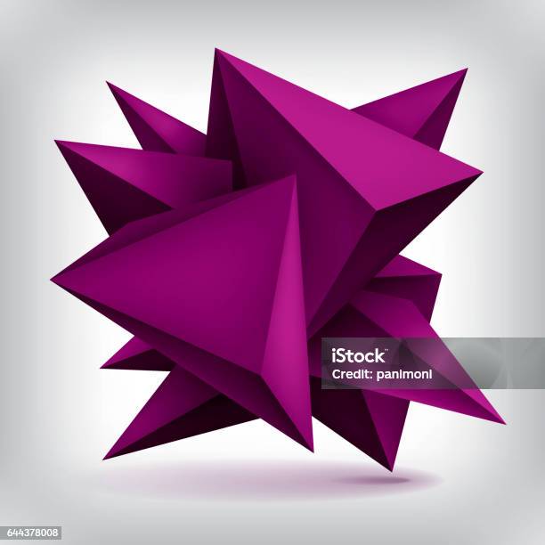 Volume Geometric Shape 3d Quartz Crystals Abstraction Low Polygons