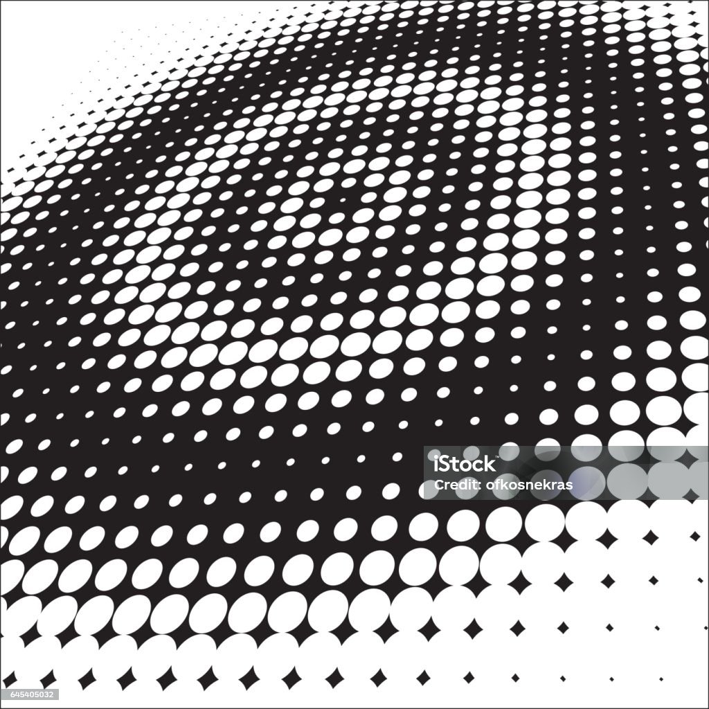 Abstract Geometric Black And White Graphic Design Print Halftone