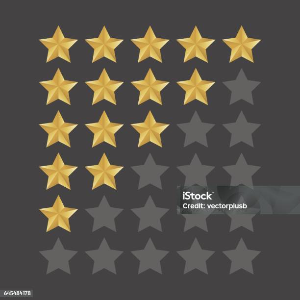 3d 5 별 등급 아이콘 설정 합니다 계급에 대한 스톡 벡터 아트 및 기타 이미지 계급 고급 곡선 Istock