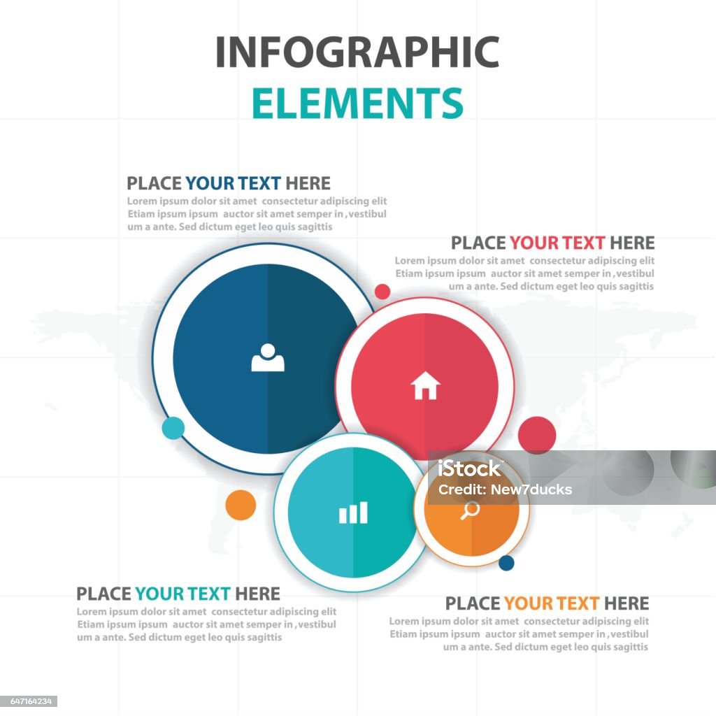 Abstract Colorful Circle Business Infographics Elements Presentation Template Flat Design Stock