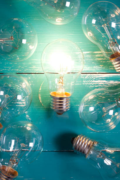Free Stock Photo of Light Bulb on Wooden Table | Download Free Images ...