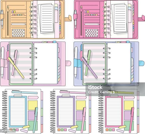 Vetores de Cadernos E Planeadores Ilustrações Do Clipart Do Vetor ... Vetores de Cadernos E Planeadores Ilustrações Do Clipart Do Vetor ...