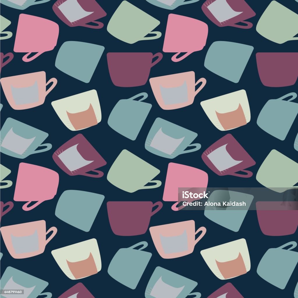 Cup Pattern Stock Illustration Download Image Now Art Chamomile Tea Coffee Drink Istock