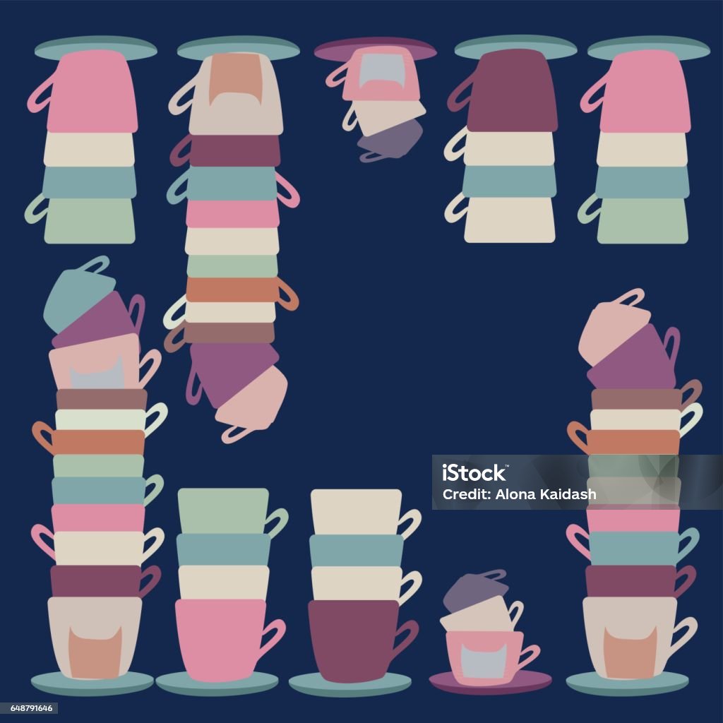 Cup Pattern Stock Illustration Download Image Now Art Chamomile Tea Coffee Drink Istock