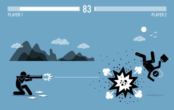 110 Stick Figure Violence Fighting Conflict Stock Illustrations