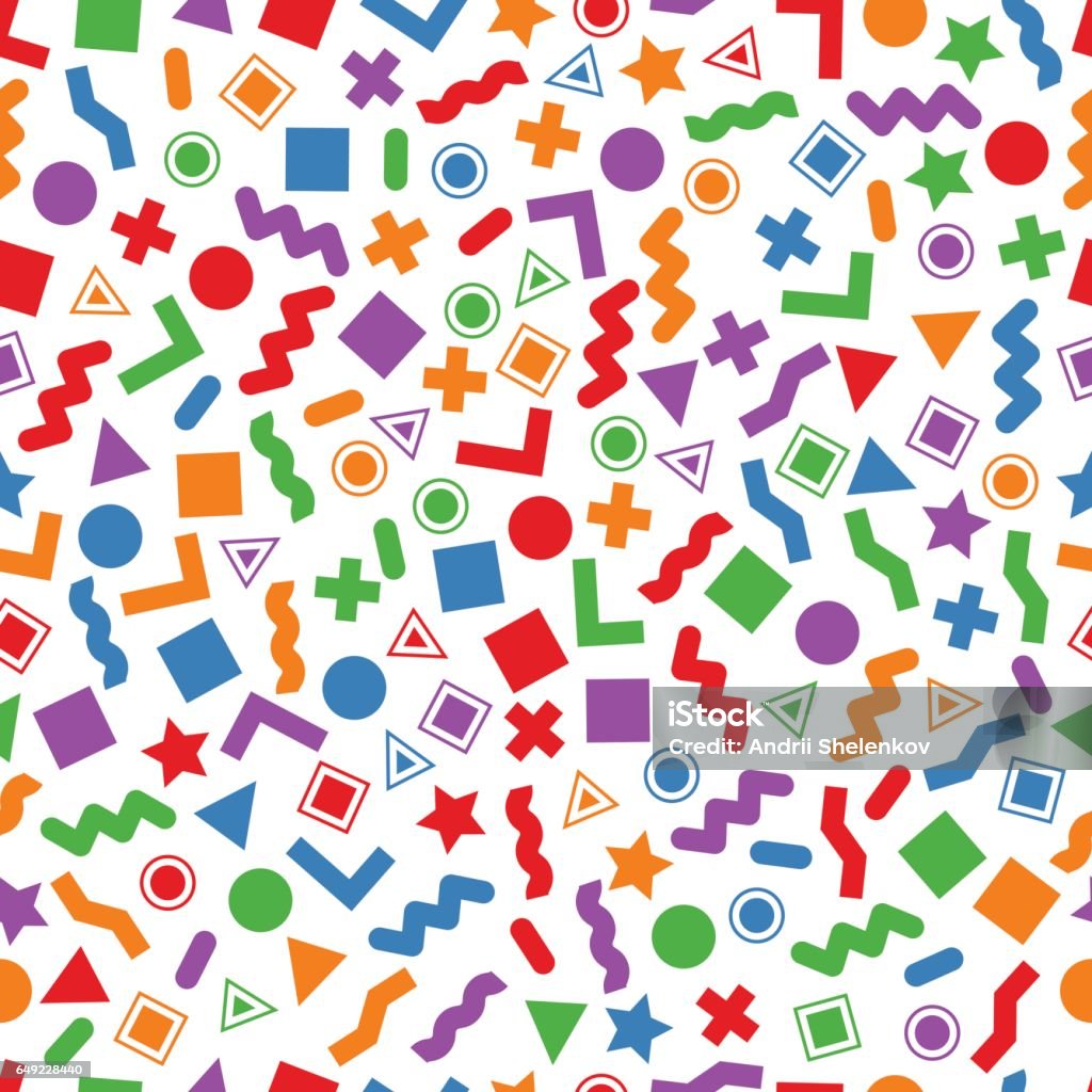 Seamless Primitive Geometric Patterns Stock Illustration Download