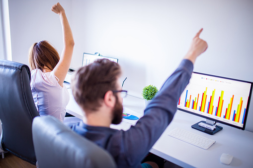 Young Programmers Celebtating Successful Project Stock Photo - Download ... Young Programmers Celebtating Successful Project Stock Photo - Download ...
