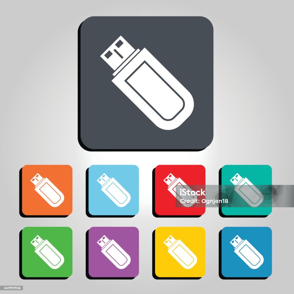 Usb 快閃磁碟機向量圖示插畫向量圖形及更多2017圖片 2017 Usb 手指 Usb線 Istock