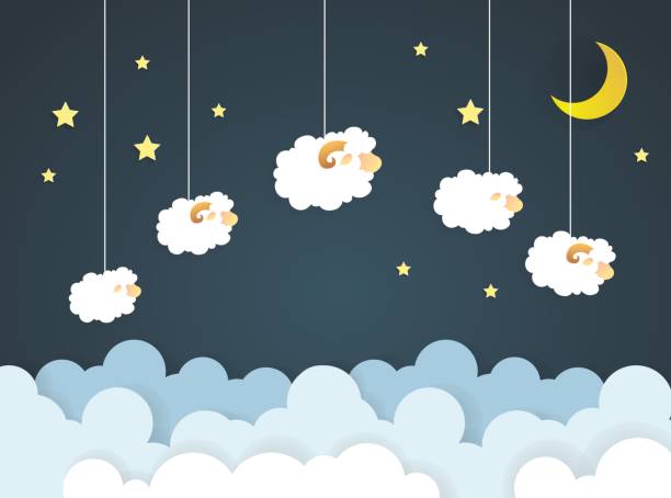 Download Sheep, Sleep, Moon. Royalty-Free Stock Illustration Image ...
