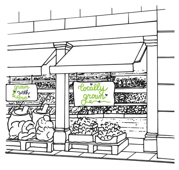 120 Empty Grocery Store Aisle Illustrations Royalty Free Vector