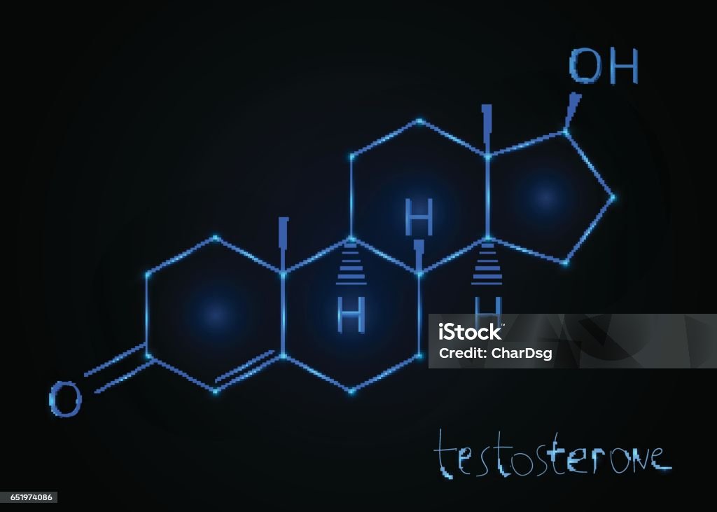 Testostérone Hormone Formule Moléculaire Abstrait Chimique Illustration