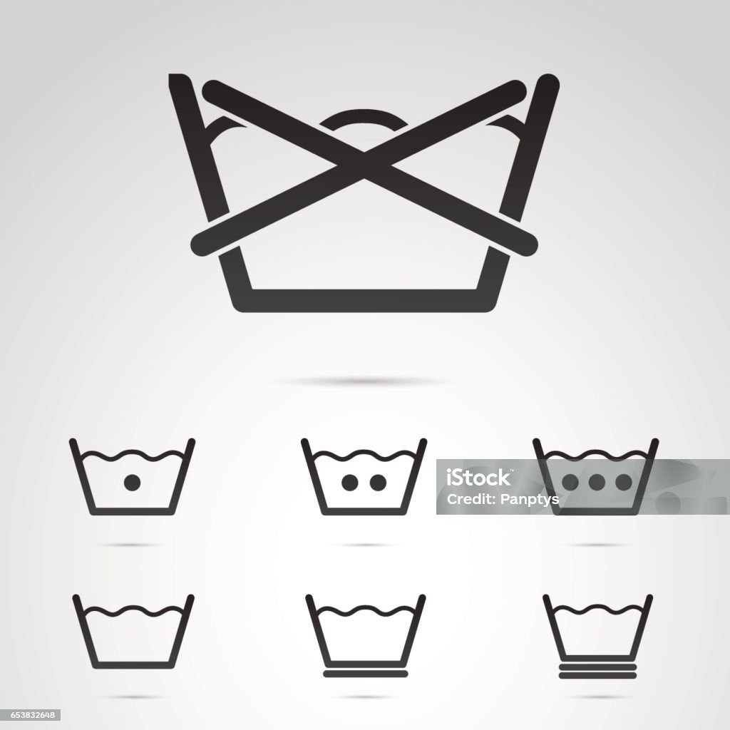 Laundry Iron Washing Symbols Icon Set Stock Illustration - Download ... Laundry Iron Washing Symbols Icon Set Stock Illustration - Download ...