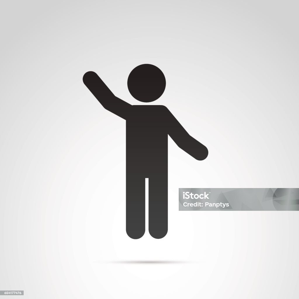 Pictogram Van Vector Een Zwaaiende Hand Stockvectorkunst En Meer