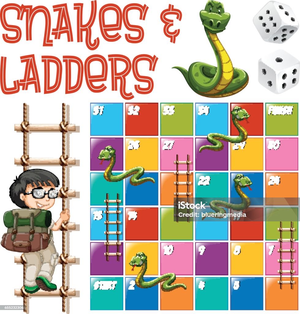 Bordspel Sjabloon Met Ladders En Slangen Stockvectorkunst en meer ... Bordspel Sjabloon Met Ladders En Slangen Stockvectorkunst en meer ...