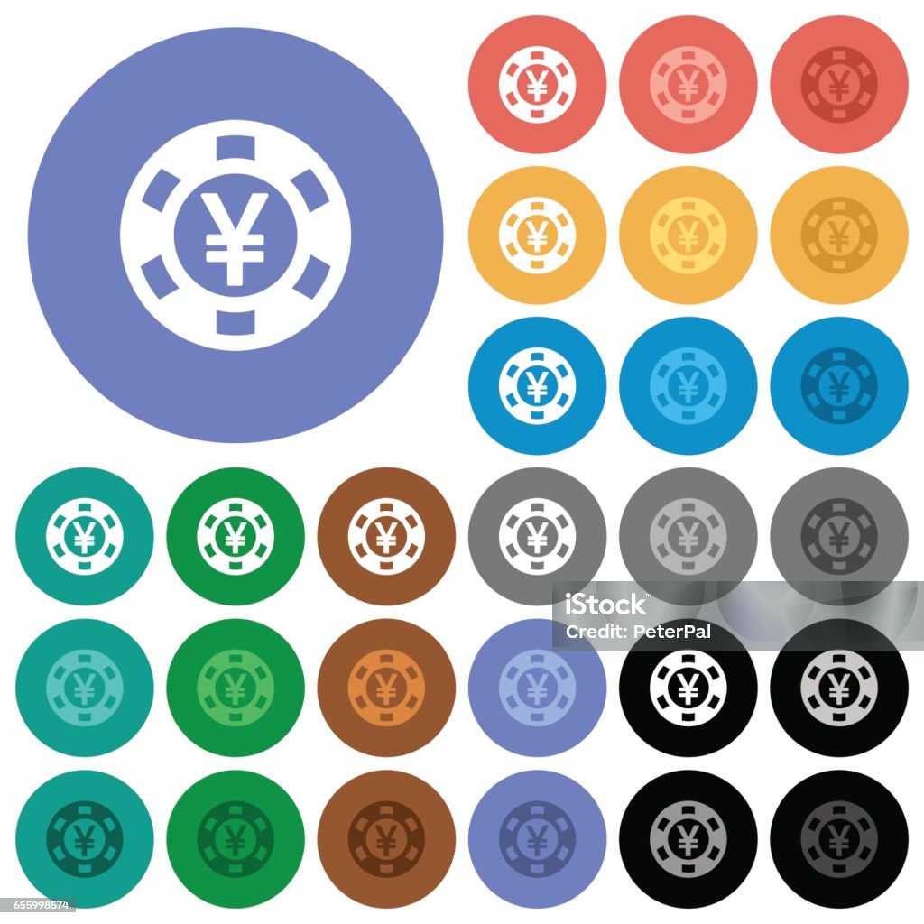 Yen Casino Chip Round Flat Multi Colored Icons Stock Illustration ... Yen Casino Chip Round Flat Multi Colored Icons Stock Illustration ...