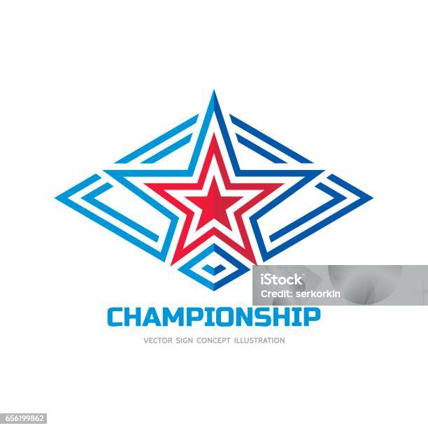 Cmapionship벡터 기호 템플릿 개념 그림 스타 로그인 마름모 모양입니다 추상적인 기호입니다 디자인 요소입니다 탤런트 쇼에