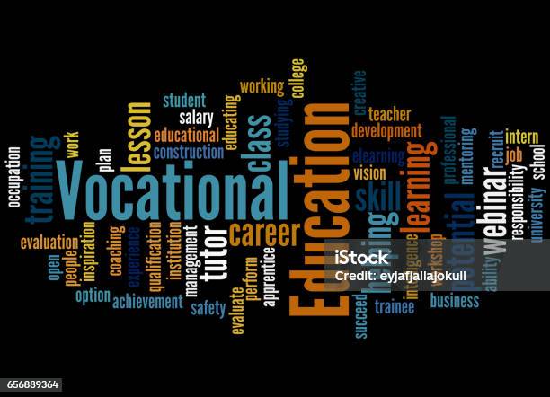 Vocational Education Word Cloud Concept 6 Stock Illustration Download
