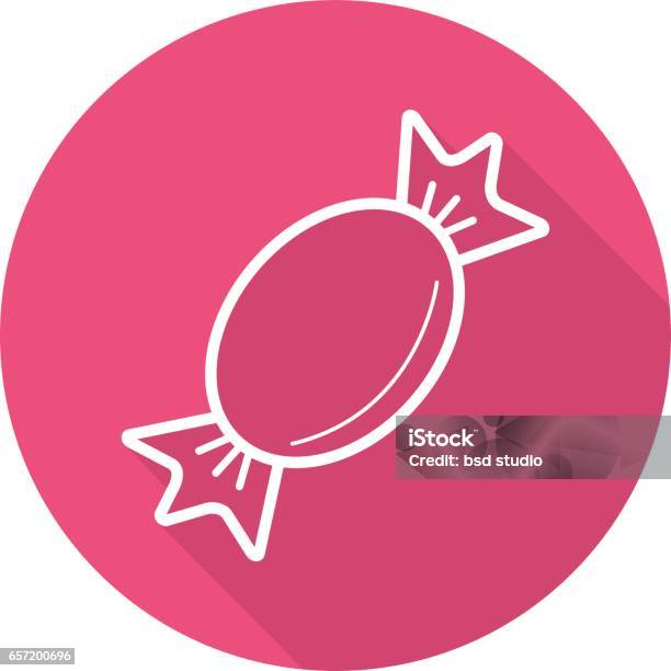Candy 아이콘크기 0명에 대한 스톡 벡터 아트 및 기타 이미지 0명 긴 그림자 디자인 긴 그림자 그림자 Istock