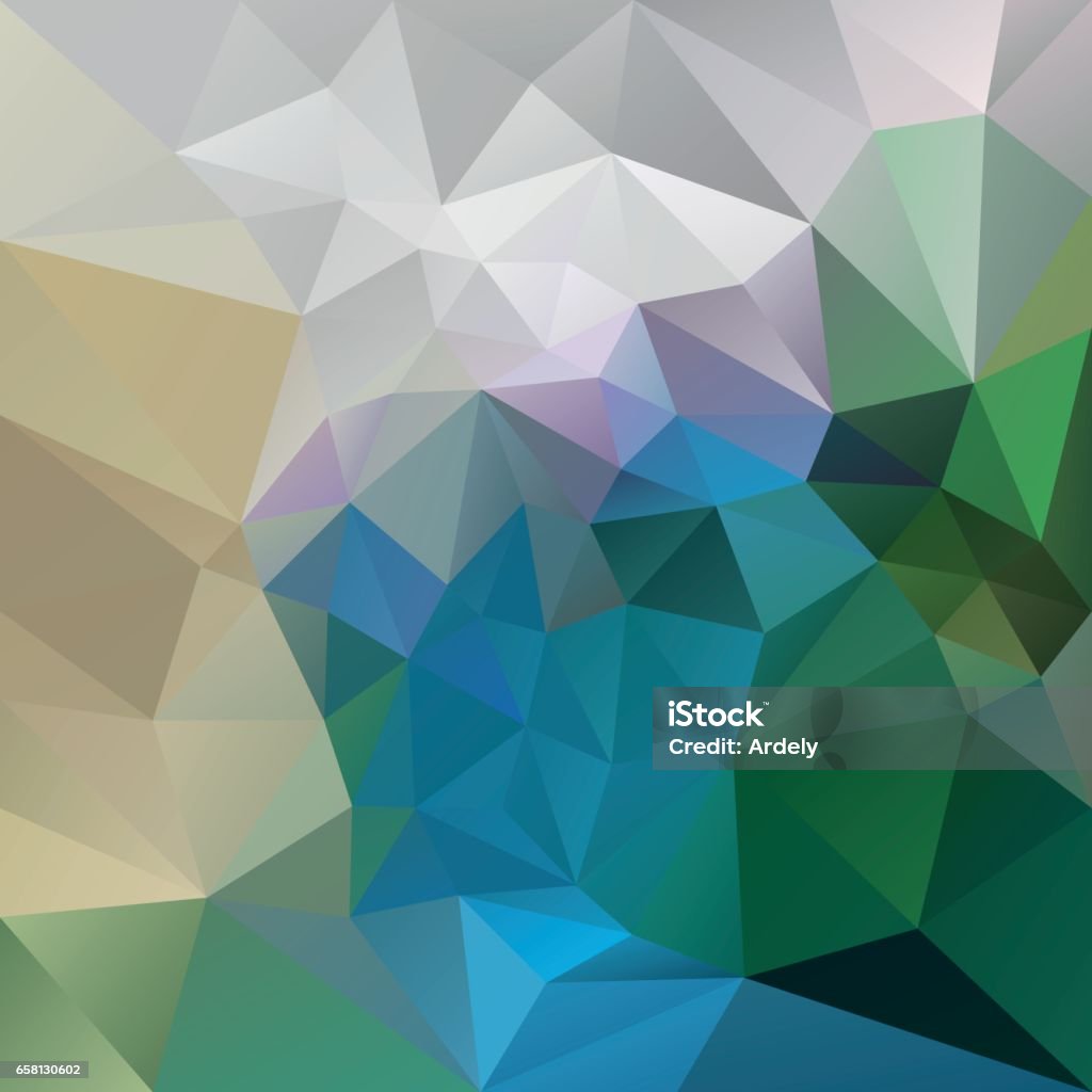 Vector Abstract Irregular Polygon Background Pattern In Peacock Colors