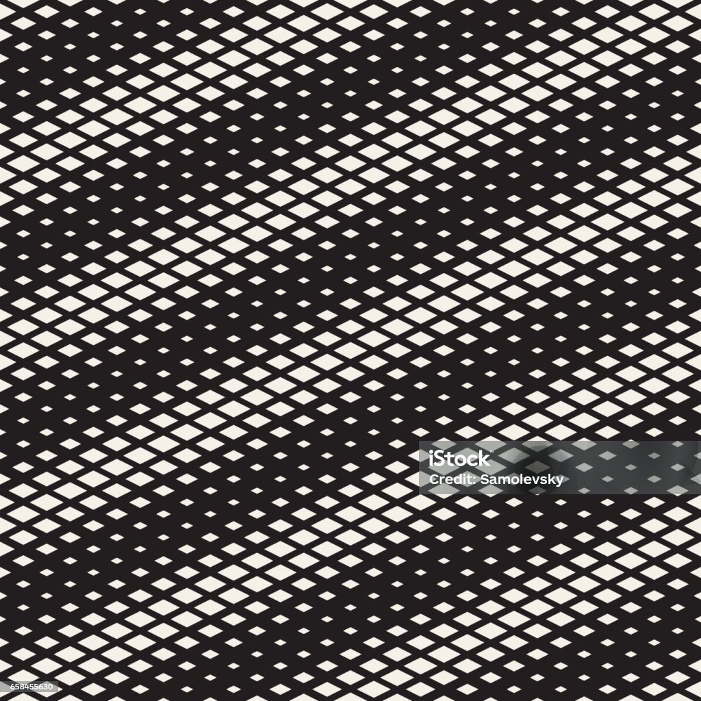 Repeating Rectangle Shape Halftone Modern Geometric Lattice Texture Vector Seamless Pattern