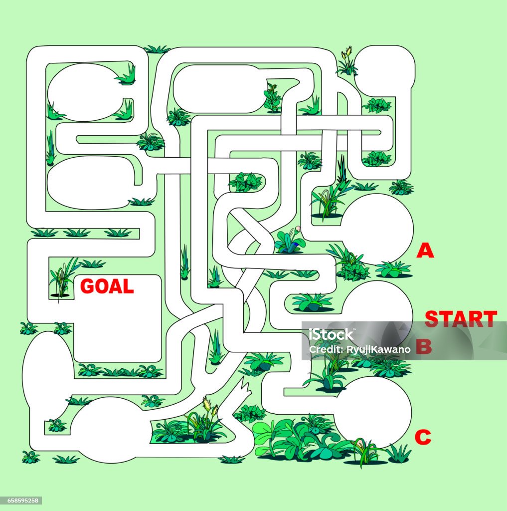 Grass Maze Stock Illustration Download Image Now Archival Choice Copy Space Istock