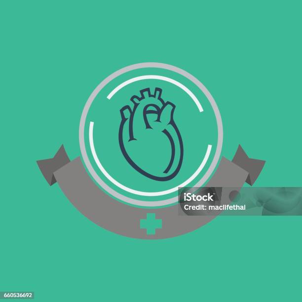 Ilustración De Enfermedad Cardíaca Logos Vector Icono Y Más Vectores