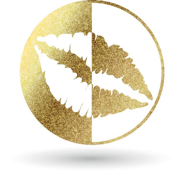 2000 Gold Lips Stock Illustrations Royalty Free Vector Graphics