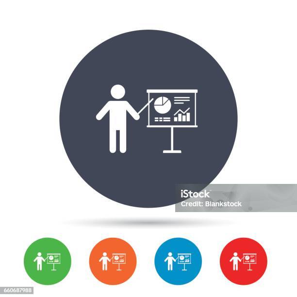 Icône De Panneau Daffichage De Présentation Diagramme De Symbole