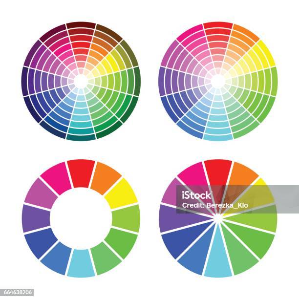 Rgb 컬러 휠 12 색 흰색 배경 설정 색상 묘사에 대한 스톡 벡터 아트 및 기타 이미지 색상 묘사 색상 이미지 원형