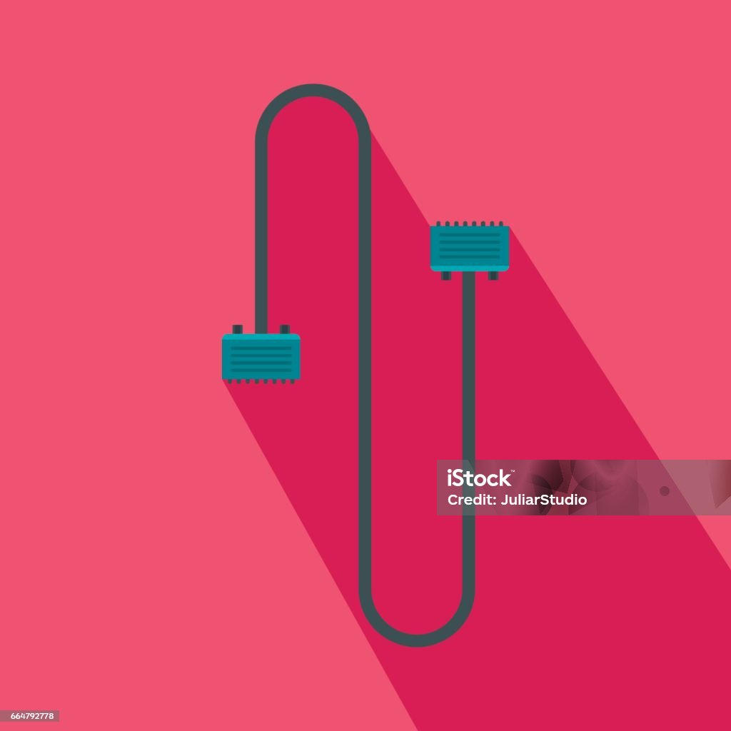 Cable Wire Computer Icon Flat Style Stock Illustration - Download Image ... Cable Wire Computer Icon Flat Style Stock Illustration - Download Image ...