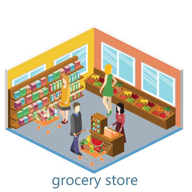 50 Supermarket Aisles 3d Stock Illustrations Royalty Free Vector