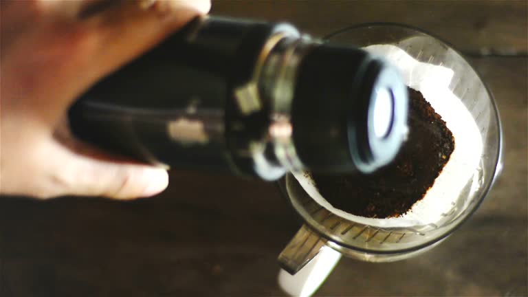 Cinematic Close Up Shot In A Specialty Coffee Cafe Setting, Barista ... Cinematic Close Up Shot In A Specialty Coffee Cafe Setting, Barista ...