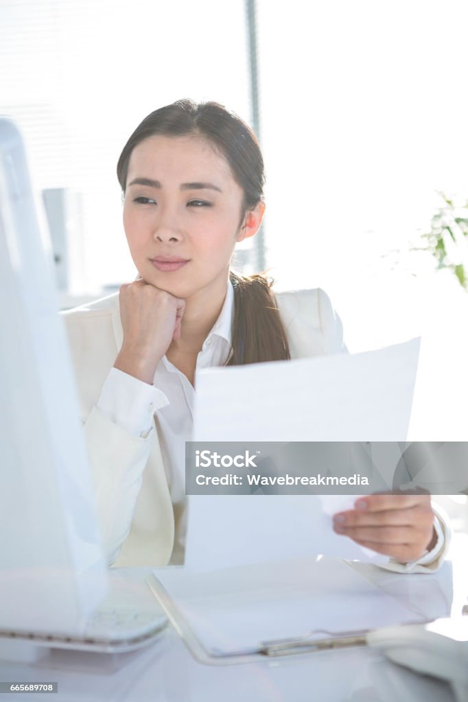 Smiling Businesswoman Using Computer Stock Photo - Download Image Now ... Smiling Businesswoman Using Computer Stock Photo - Download Image Now ...
