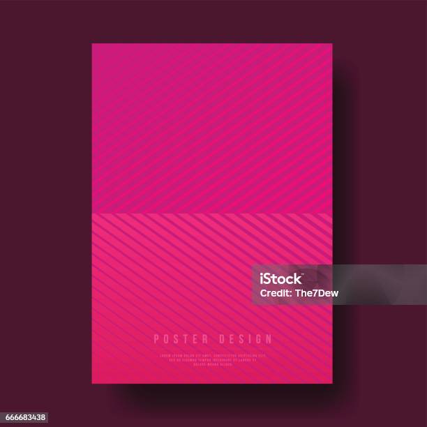 Desain Sampul Garis Geometris Abstrak Template Ilustrasi Vektor